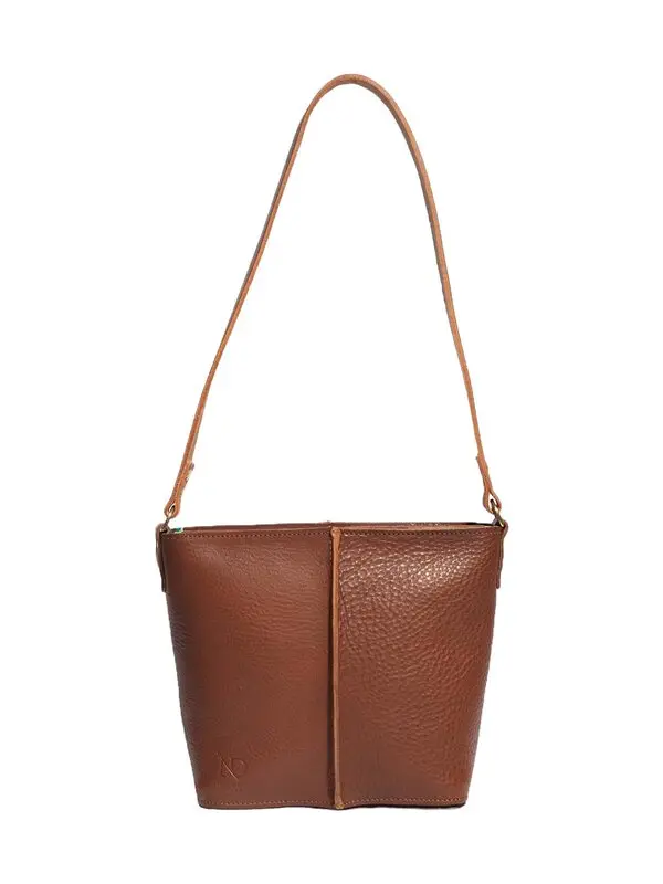 N'DAMUS LONDON Pimlico Full Grain Leather Bucket Bag - Brown