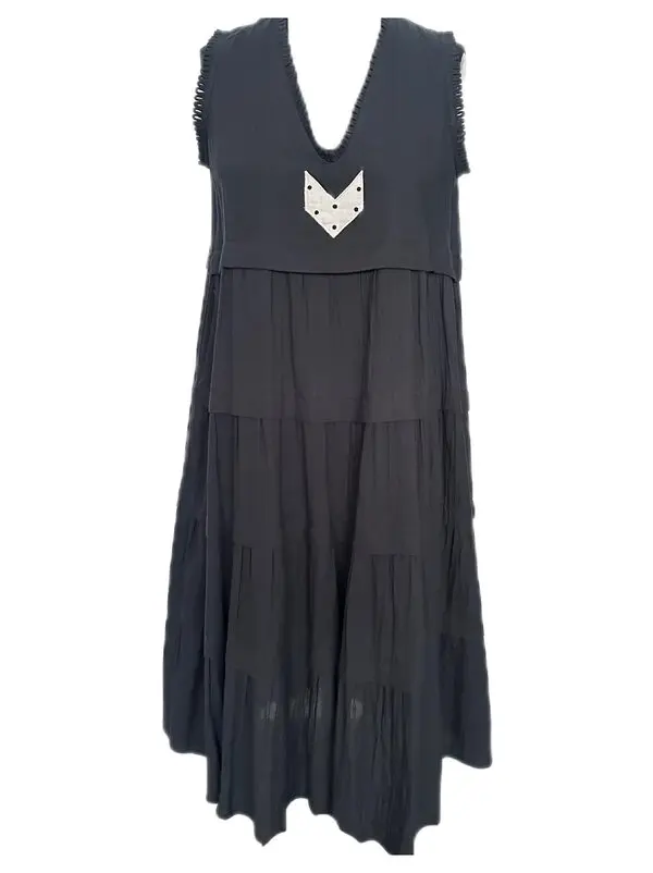 SR BY SONALI RAMAN Isla Mid-calf Length Dress - Black
