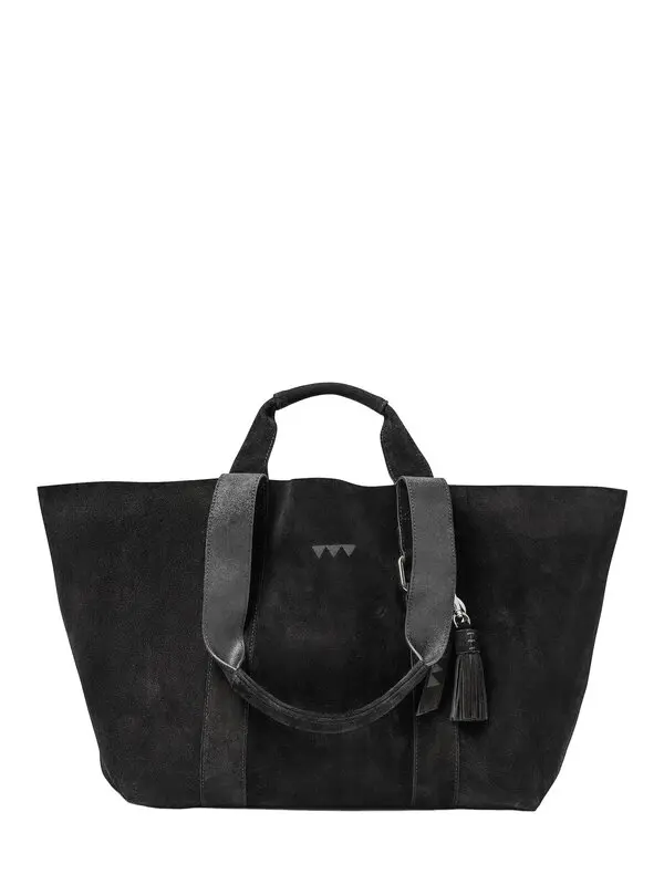GET THE GALLOP Hay Bag Medium Suede - Black
