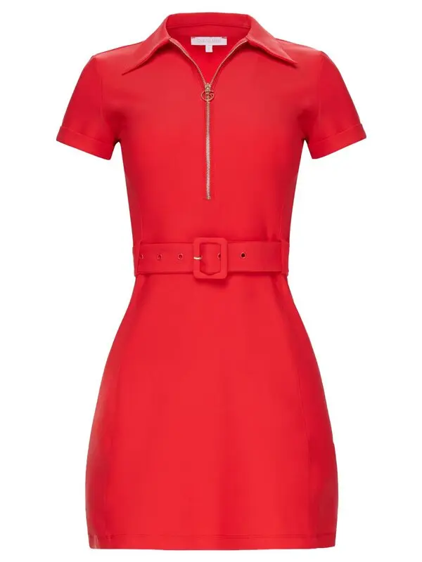 GOLDIE BYRD Short Sleeve Mini Dress - Red