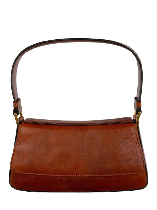 TIME RESISTANCE Leather Handbag - Brown