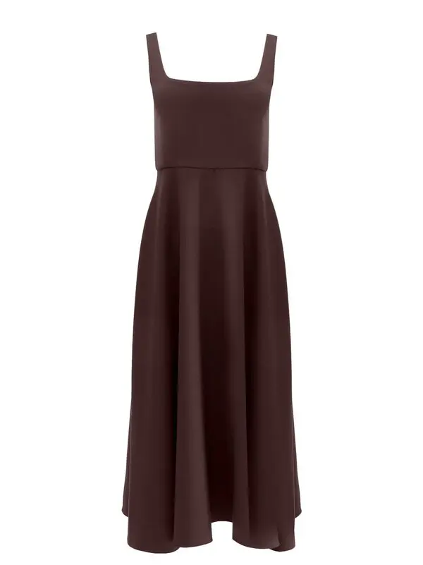 FOREVER YOUNG THE LABEL Anisa Midi Dress - Brown
