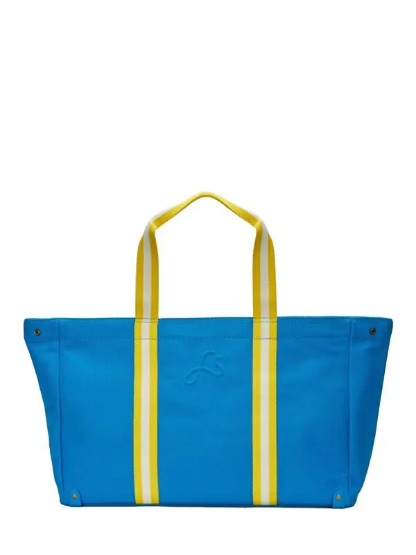 FENELLA SMITH Naia Recycled Canvas Tote Bag - Blue