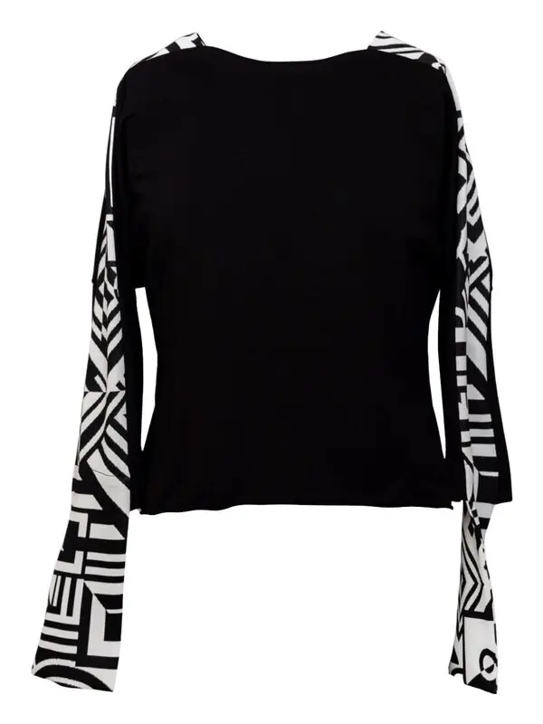 ARTISTA Relaxed Fit Jumper With Graphic Detail - Black