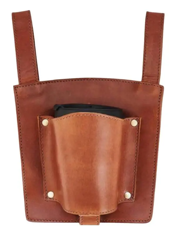 VIDA VIDA Leather Bike Cup Holder - Brown