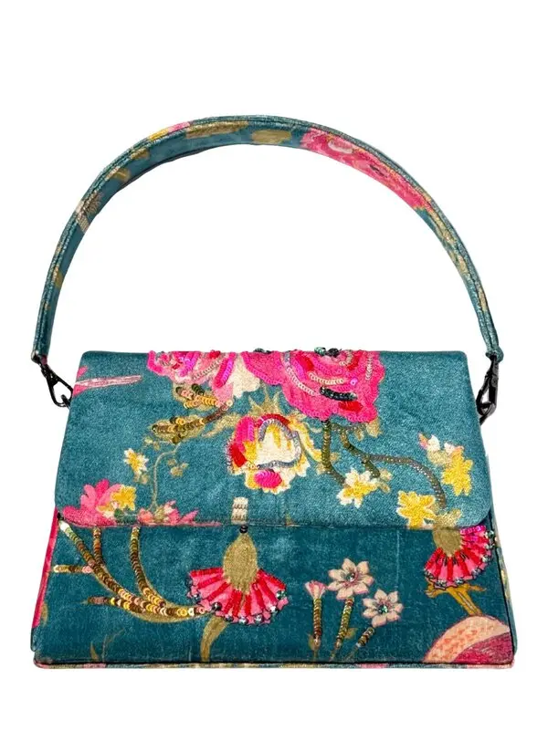SIMITRI Day Dream Trapezee Bag - Gold/green
