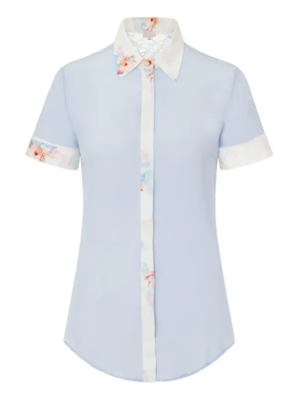 SOPHIE CAMERON DAVIES Classic Silk Shirt - Blue