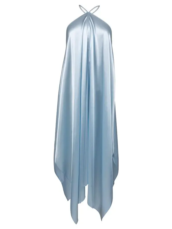 SASHA LA MER Alexandra Silk Dress - Blue