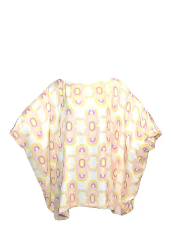 JULIA CLANCEY Olympia Limon Sequin Kaftan Top - White
