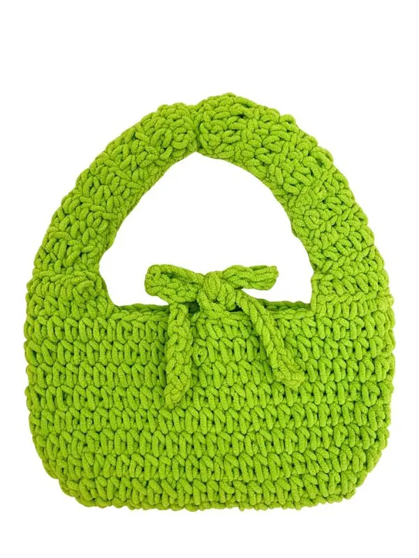 Pink Haley Julia Knit Hobo Clutch - Green