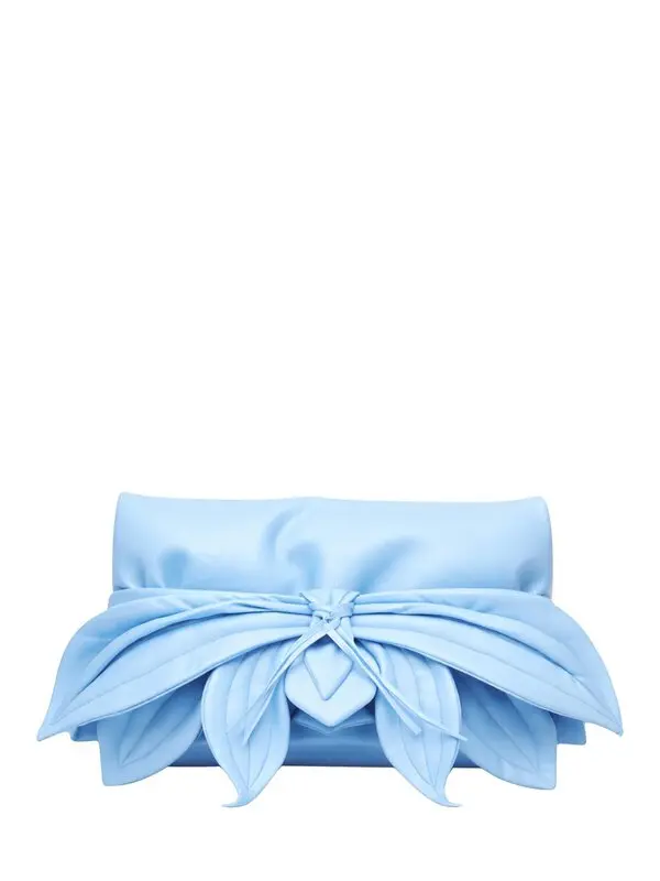 JULIA ALLERT Petal Faux Leather Clutch - Blue