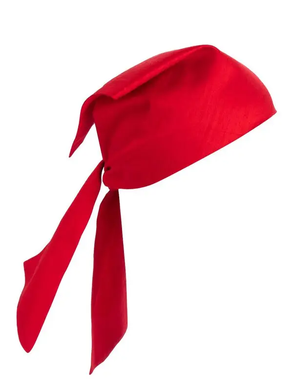 SIBI HATS Silk Bandana Strapless Top - Red