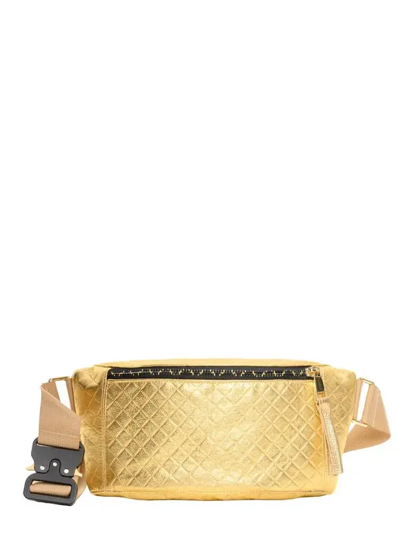 L2R THE LABEL Quilted Fanny Pack - Gold