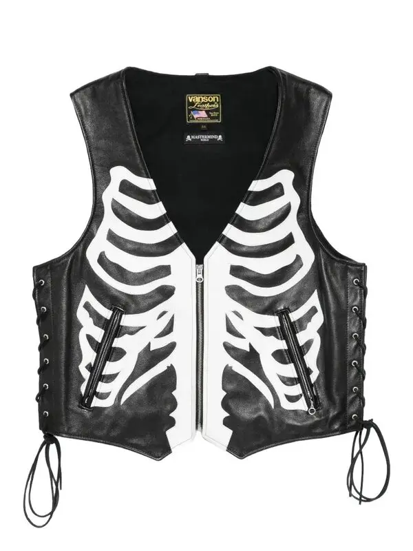 MASTERMIND WORLD X Vanson Leather Vest - Black