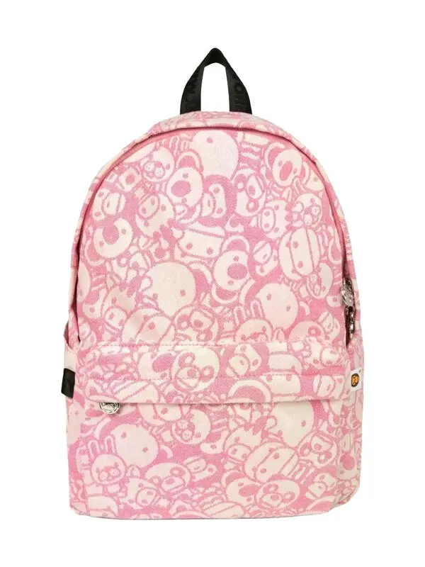 A BATHING APE Printed Backpack - Pink