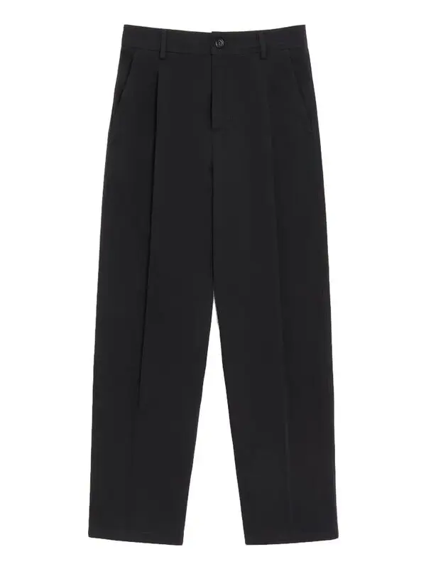 Valentino Garavani Cotton Gabardine Trousers With Vlogo Embroidery - Black