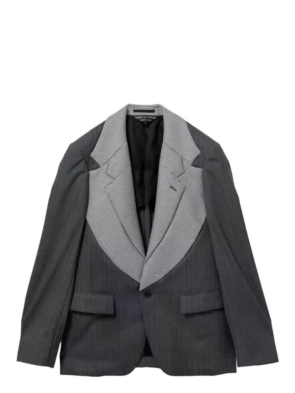 Comme Des Garçons Pinstripe Panel Jacket - Grey