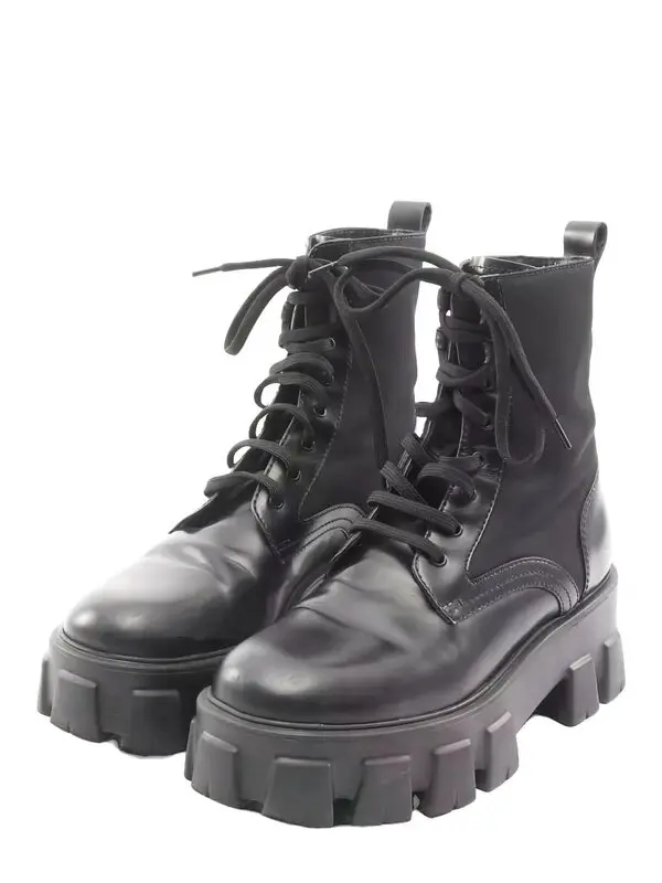 Prada 2000s 60mm Monolith Boots - Black