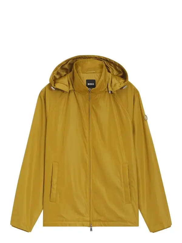 BOSS Regular-fit Hooded Jacket With Water-repellent Finish - Gold