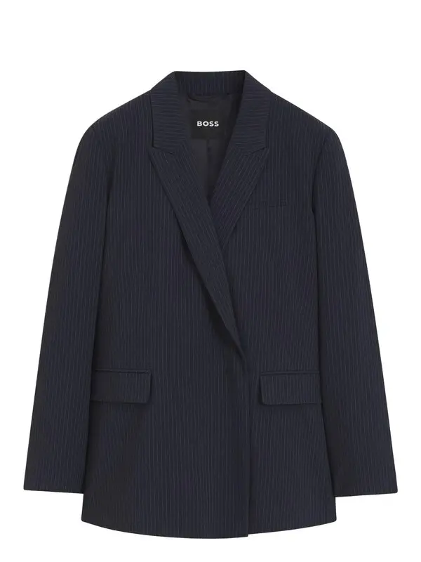 BOSS Relaxed-fit Pinstripe Blazer - Patterned