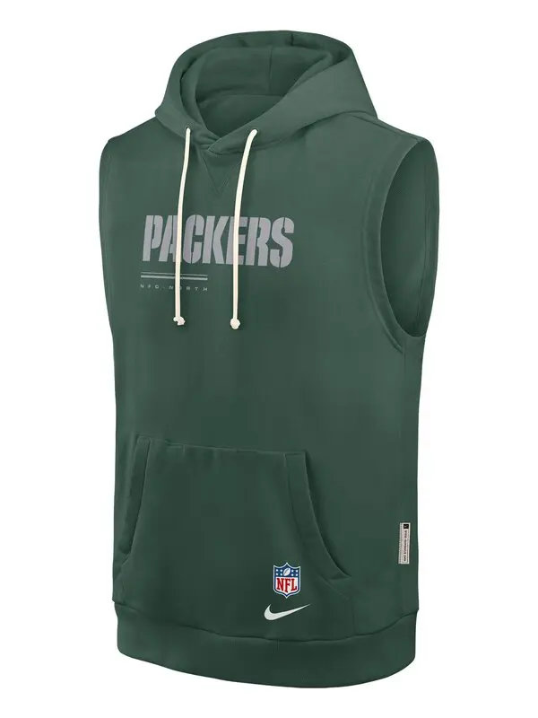 Nike Bay Packers Sleeveless Pullover Hoodie - Green