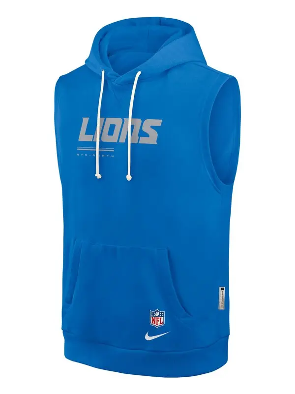 Nike Detroit Lions Sleeveless Pullover Hoodie - Blue