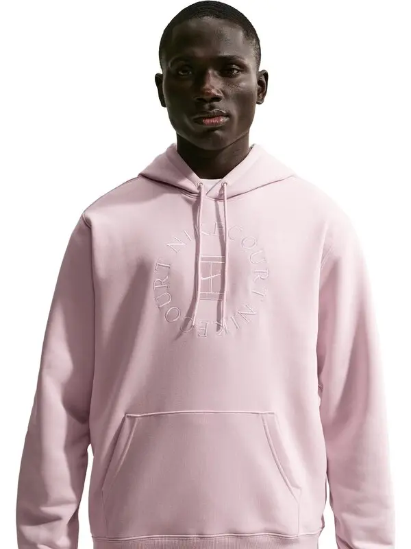 Nike Nikecourt Heritage French Terry Tennis Pullover Hoodie - Pink