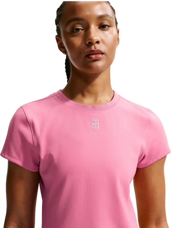 Nike Court Advantage Dri-fit Short-sleeve Tennis Top - Pink