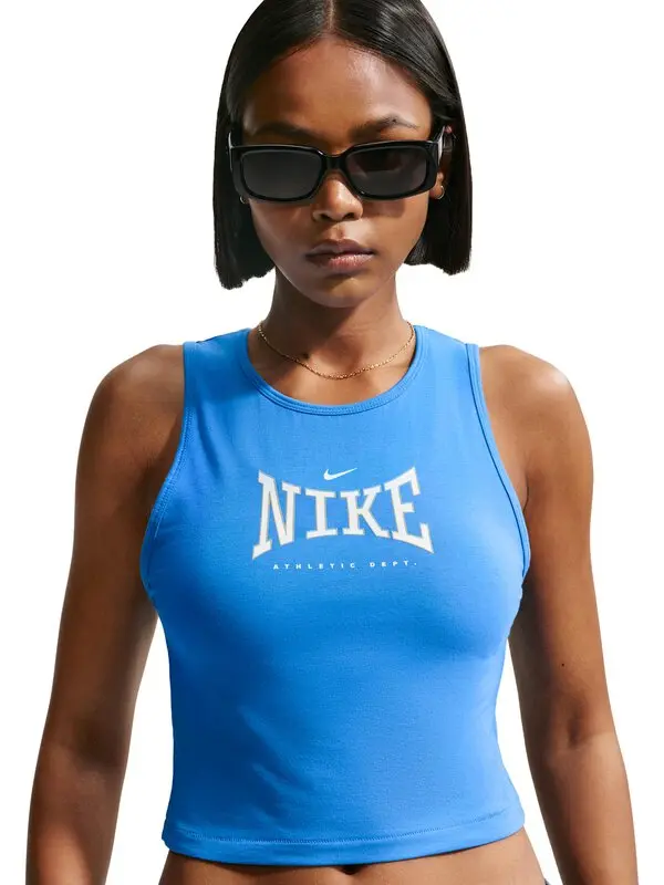 Nike Sportswear Tight Cropped Tank Top - Blue