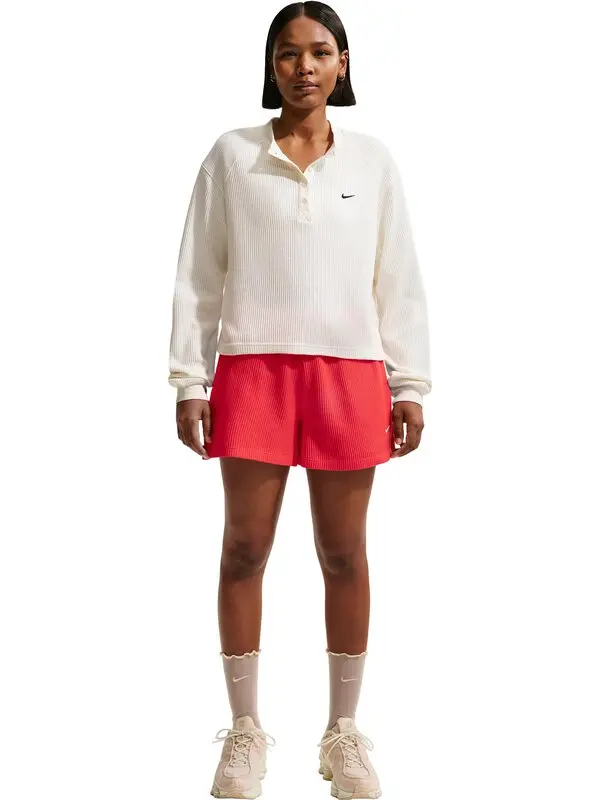 Nike Sportswear Chill Waffle Loose Mid-rise Shorts - Red