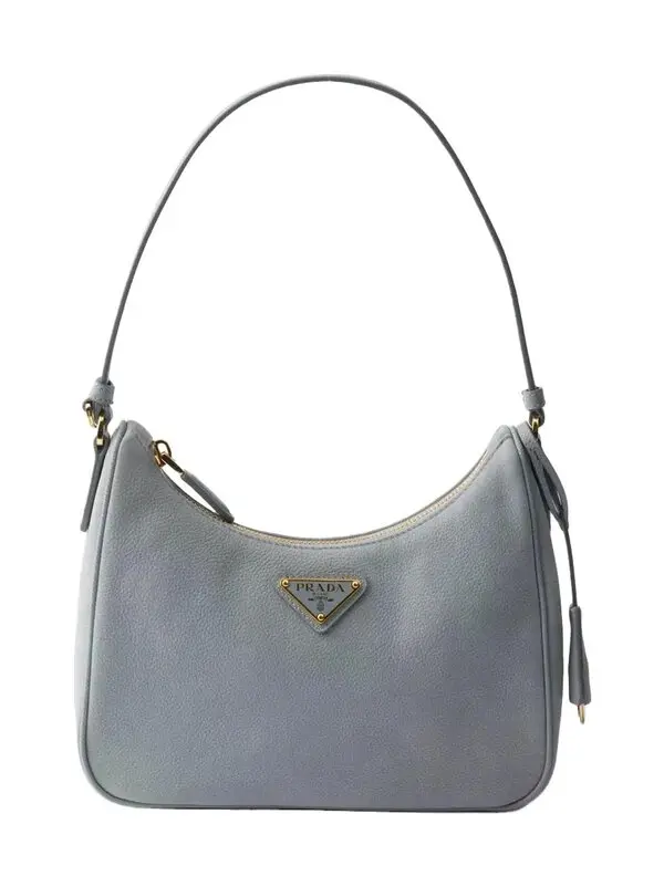 Prada Re-edition 2005 Nubuck And Saffiano Leather Mini-bag - Blue
