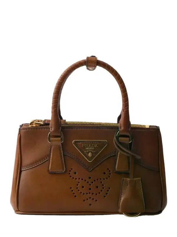 Prada Galleria Mini Leather Bag - Brown