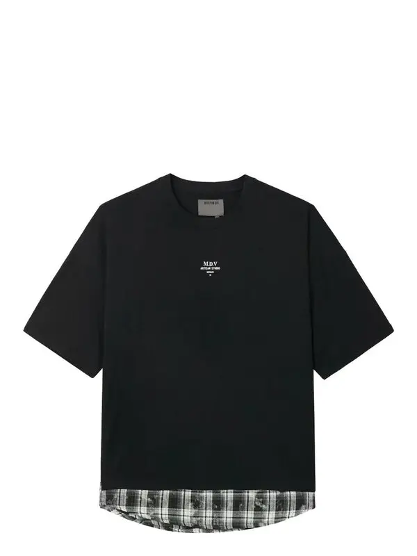 MUSIUM DIV. Layered-effect Logo-print T-shirt - Black