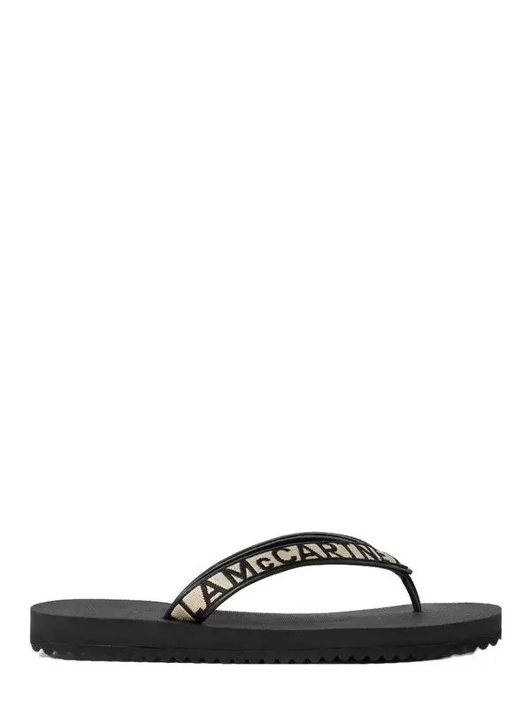 Stella McCartney Logo Thong Sandals - Black