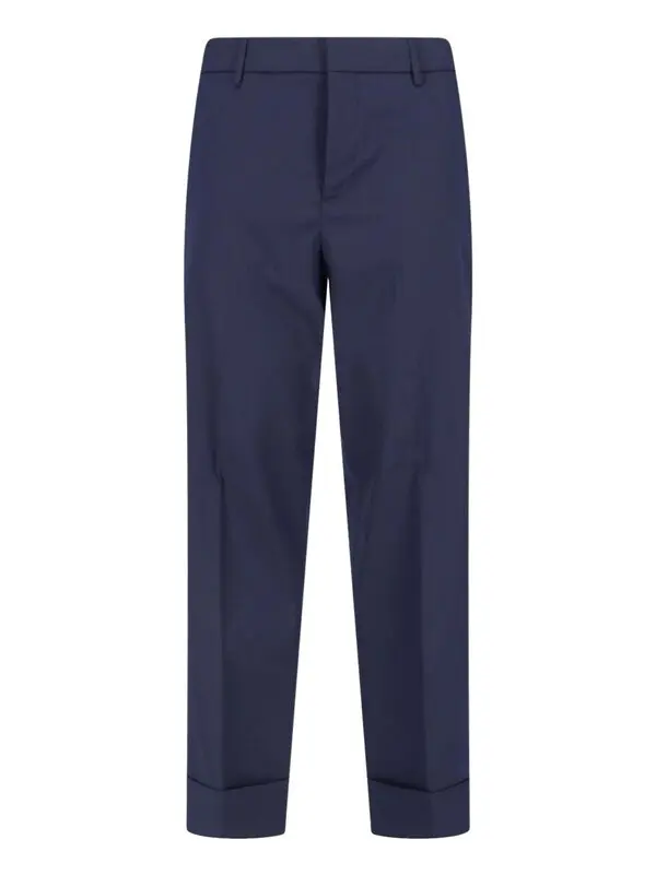CRUNA Bergen" Tailored Virgin Wool Blend Pants - Blue
