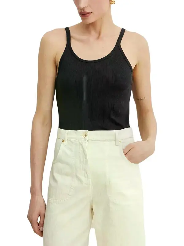 Pinko Ribbed Tank Top - Black