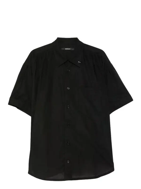 SONGZIO Half Chest-pocket Shirt - Black
