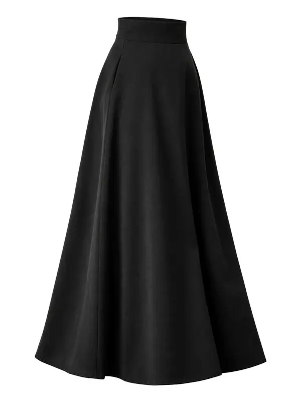 NIKKA PLACE Long Stretchy High-waist Skirt - Black