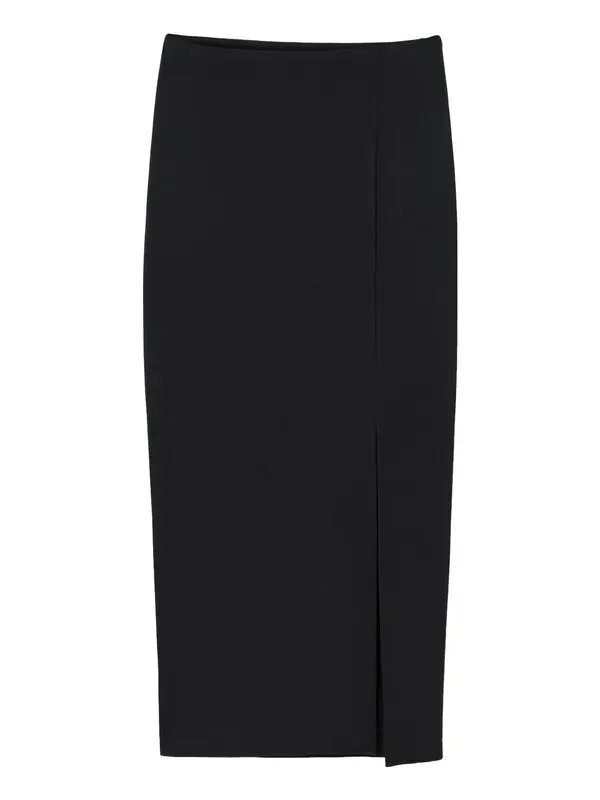 HOUSE OF DAGMAR Fitted Midi Skirt - Black