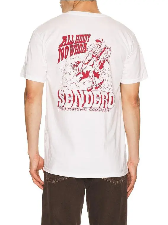 SENDERO PROVISIONS CO. All Giddy No Woah Tee In White - Vintage White