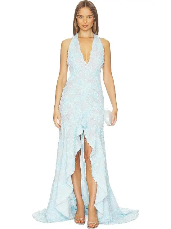 SONYA MODA Noorah Gown - Capri Blue