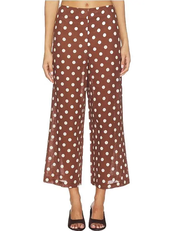 Joe's Jeans Polka Dot Cropped Trousers - Brown Polka Dot