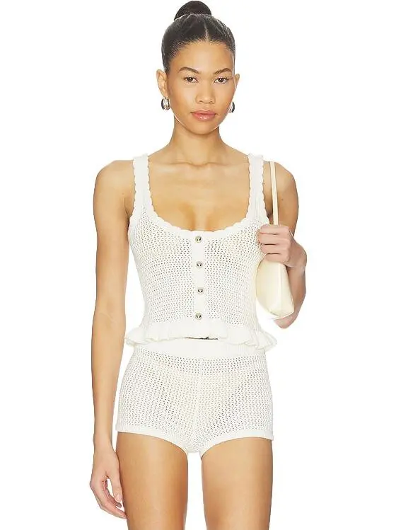 Majorelle Fionina Pointelle Tank - Ivory