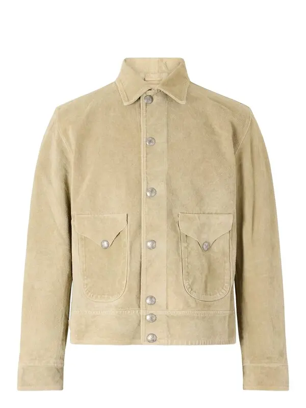 Ralph Lauren Schwab Suede Jacket - Beige