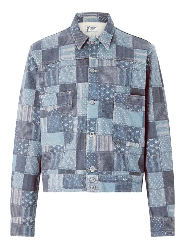 Ralph Lauren Patchwork Cotton Jacket - Blue