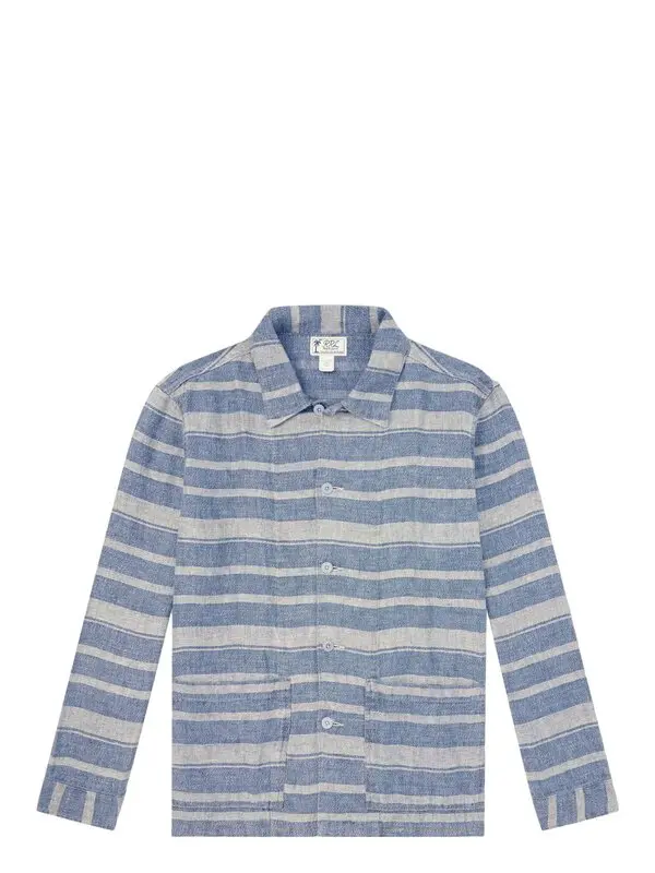 Ralph Lauren Striped Linen Shirt - Blue