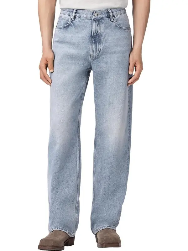 ALLSAINTS Mullen Straight Leg Loose Denim Jeans - Light Indigo