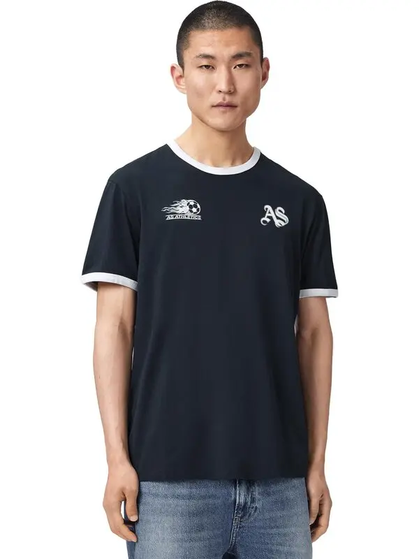 ALLSAINTS Bleus Short Sleeve Crew Neck T-shirt - Blue