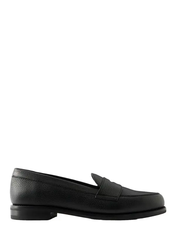MORJAS The Ivy Suede Penny Loafers - Black