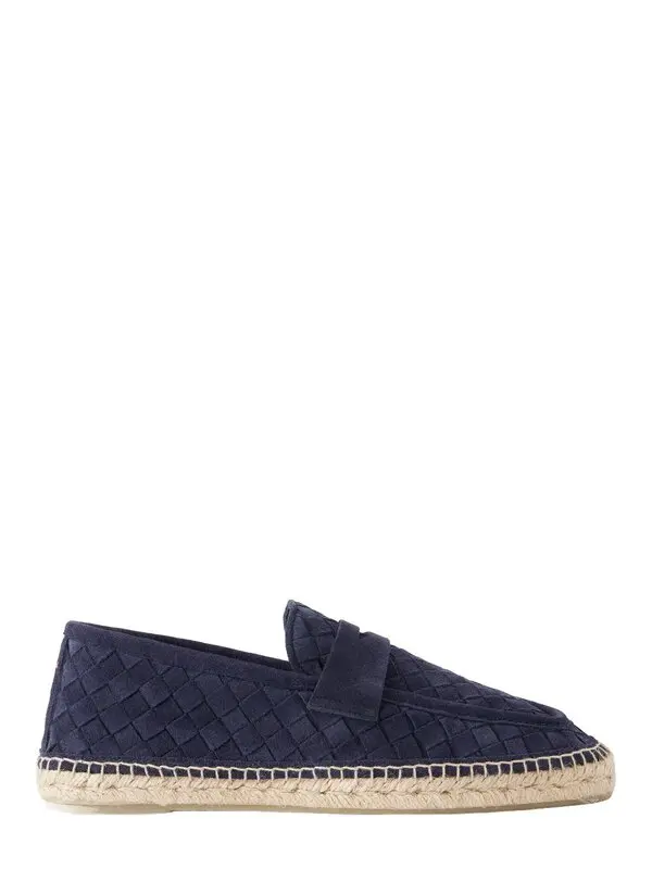 CastaÑer Nilo Woven Suede Espadrilles - Blue